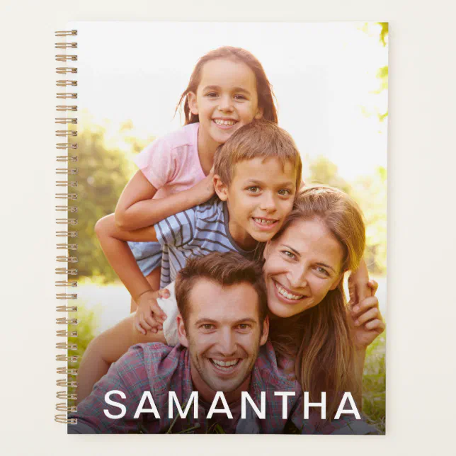 Custom Photo Personalized Name Planner | Zazzle