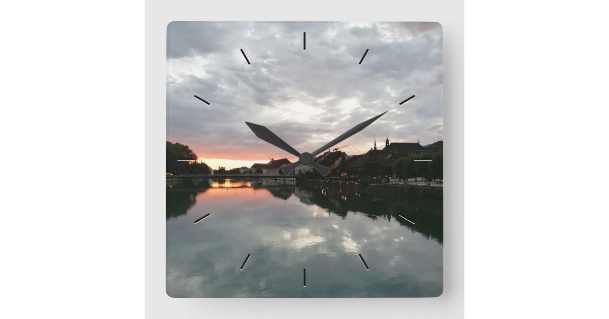 Custom Photo Personalized Square Wall Clock | Zazzle