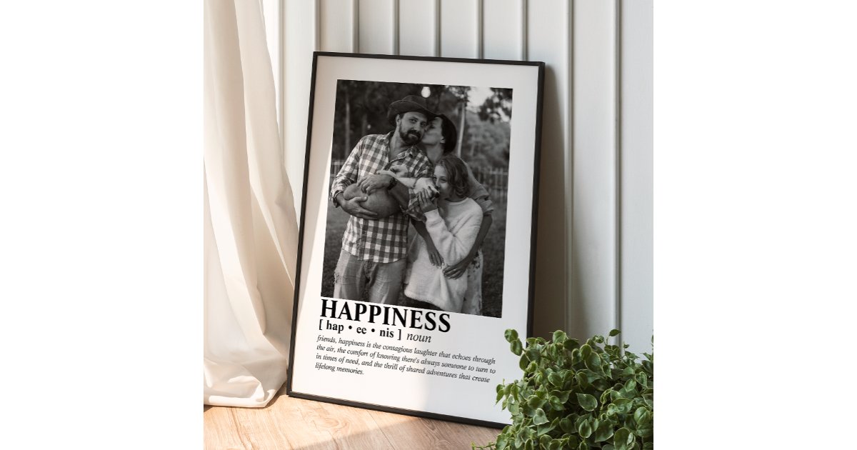 Custom Photo Personalized Text Family Portrait Poster | Zazzle