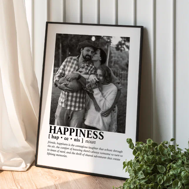Custom Photo Personalized Text Family Portrait Poster | Zazzle