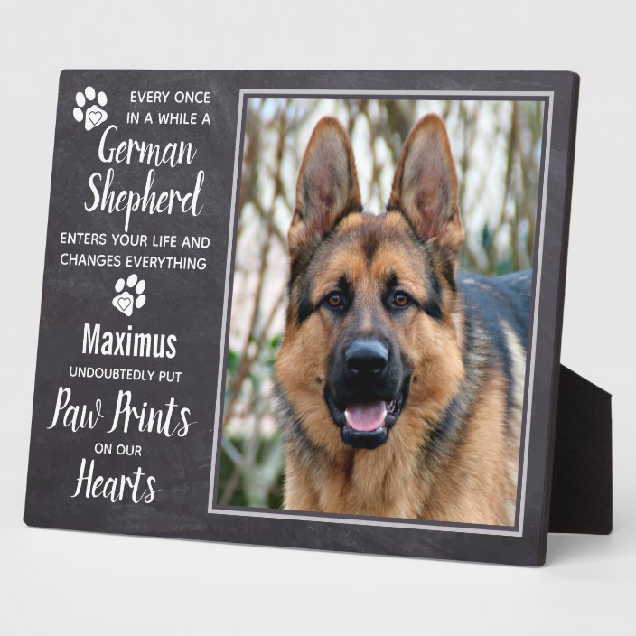 Custom Photo Pet Dog German Shepherd Memorial Plaque | Zazzle.com