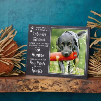 Custom Photo Pet Dog Labrador Memorial Plaque | Zazzle