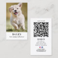 Custom Photo Pet Puppy Dog QR Code Social Media Business Card | Zazzle