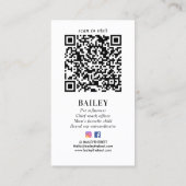 Custom Photo Pet Puppy Dog Social Media QR Code Business Card | Zazzle
