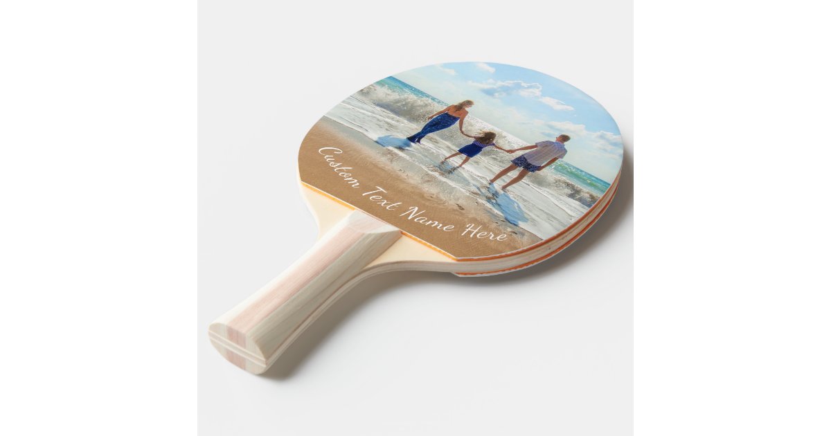 Custom Photo Ping Pong Paddle Your Photos and Text | Zazzle