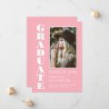 Custom Photo Pink Graduation Announcement | Zazzle