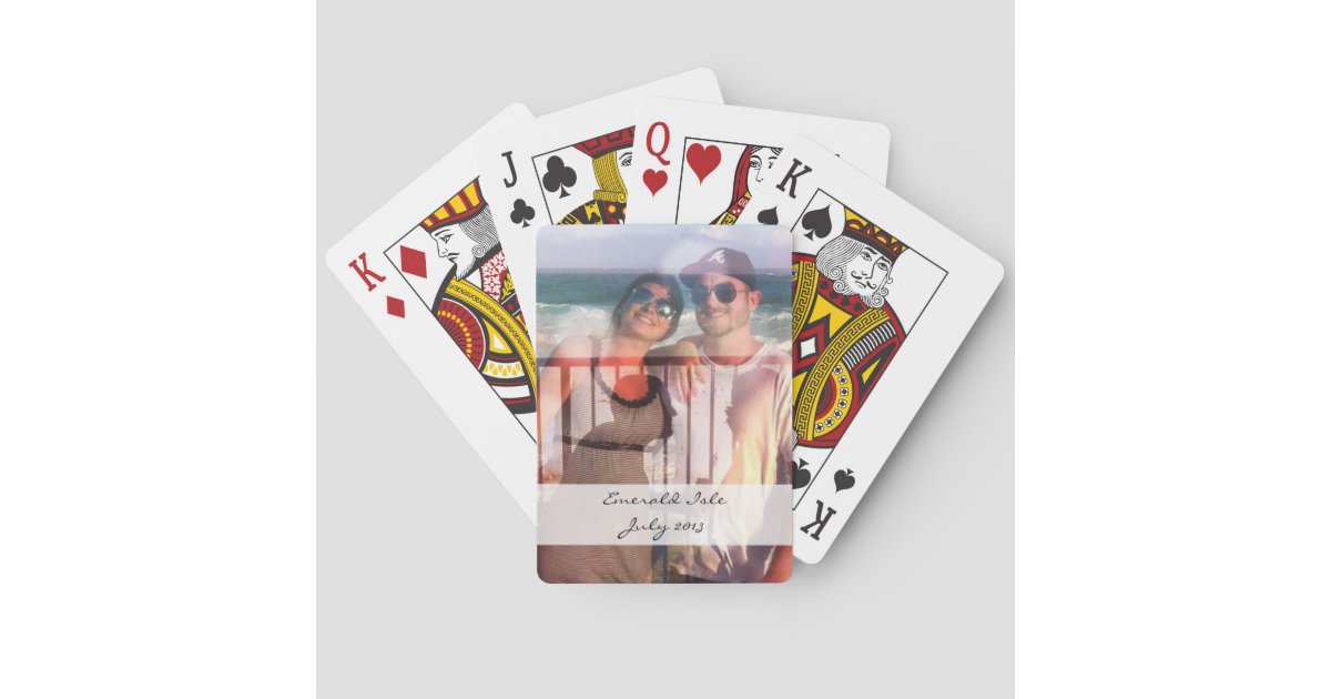 Custom photo playing cards - personalize | Zazzle