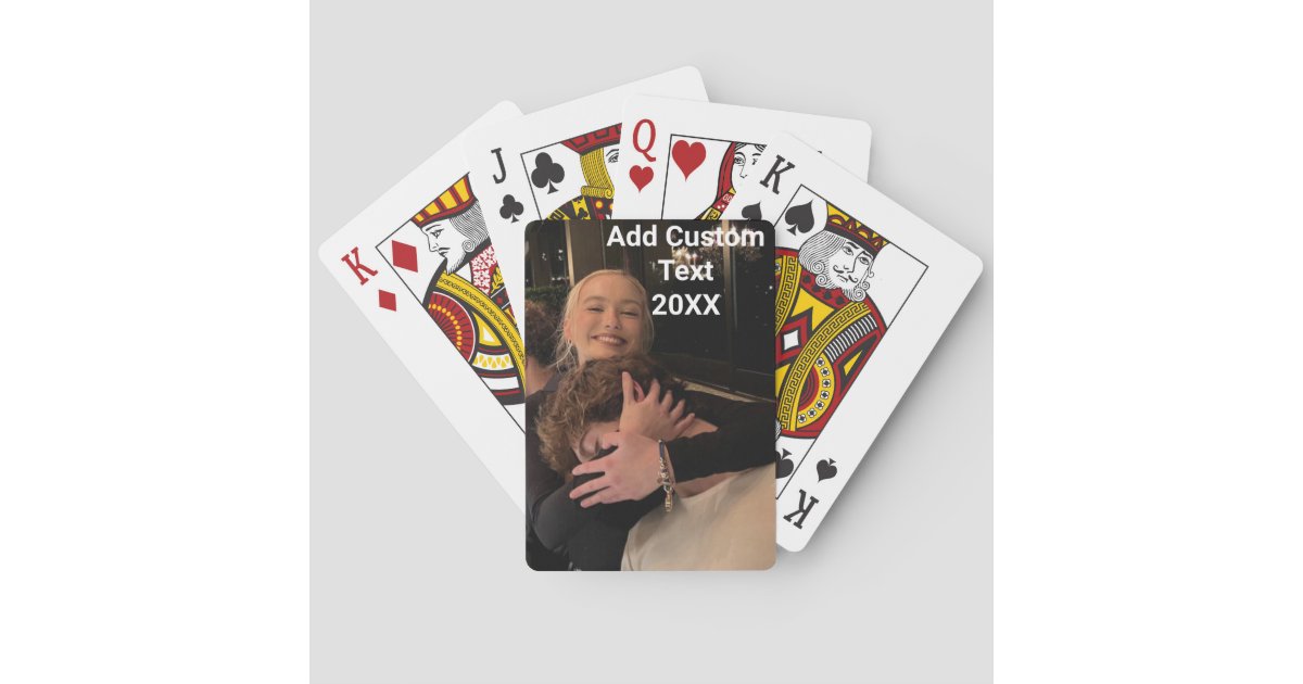Custom photo playing cards Personalized card | Zazzle
