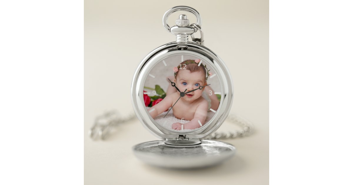 Custom Photo Pocket Watch | Zazzle