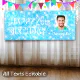 Custom photo Pool birthday party pool water ripple Banner | Zazzle