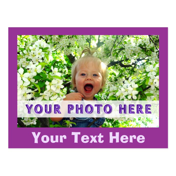 Custom Photo Postcards, Your TEXT below Picture Postcard | Zazzle.com