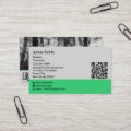 Custom Photo QR-code Social Landscape Business Card | Zazzle