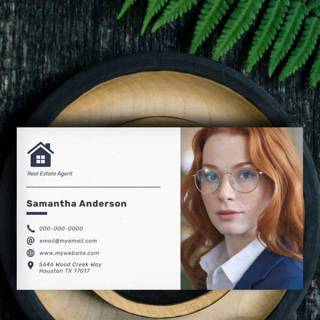 Custom Photo - Real Estate Agent Business Card | Zazzle