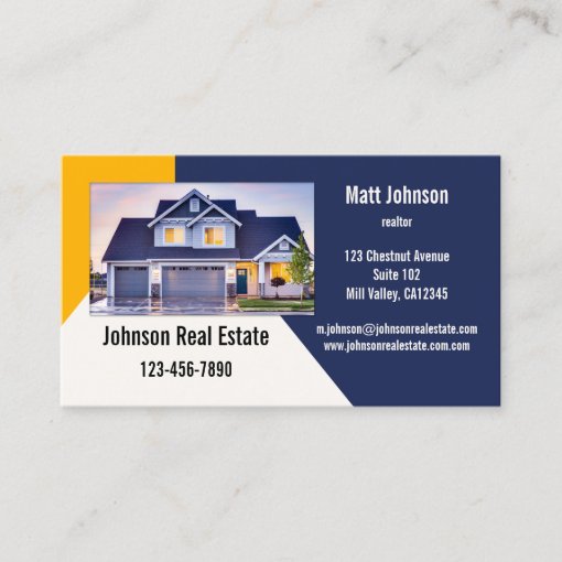 Custom Photo Real Estate Business Card | Zazzle