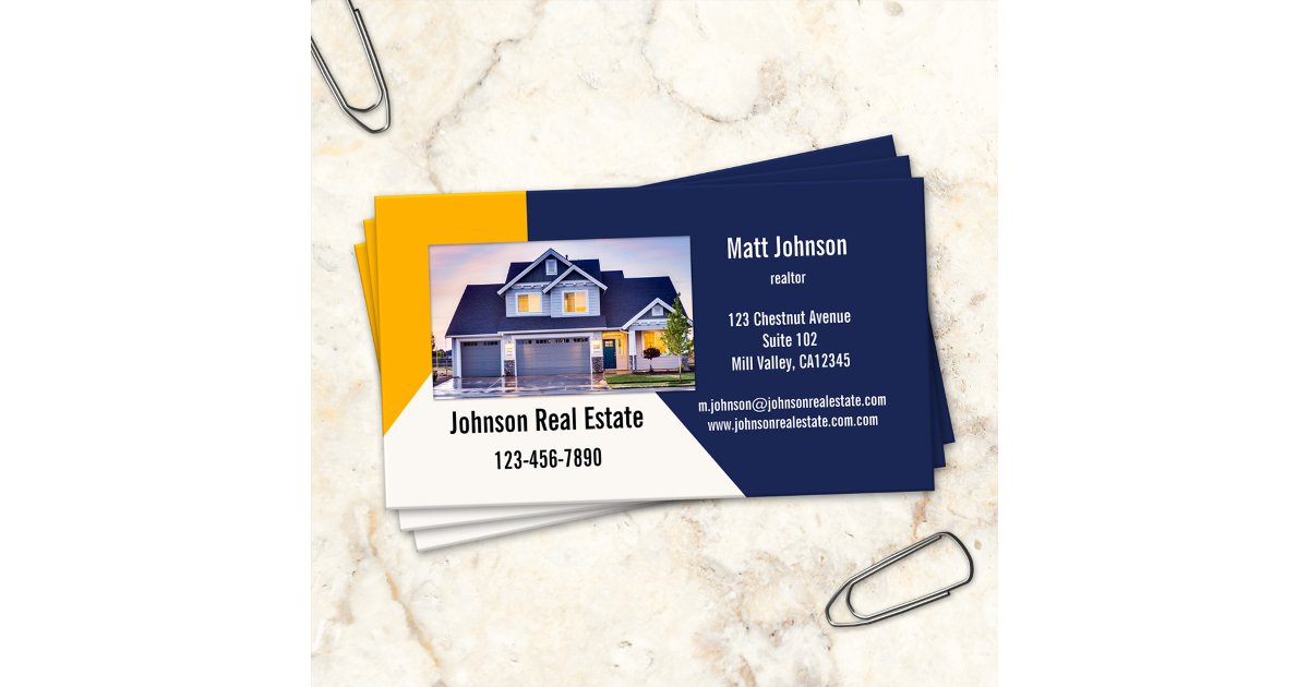 Custom Photo Real Estate Business Card | Zazzle