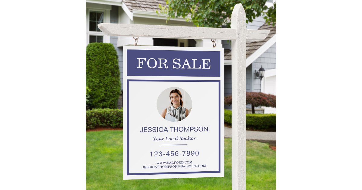 Custom Photo Real Estate For Sale Realtor Yard Foam Board | Zazzle