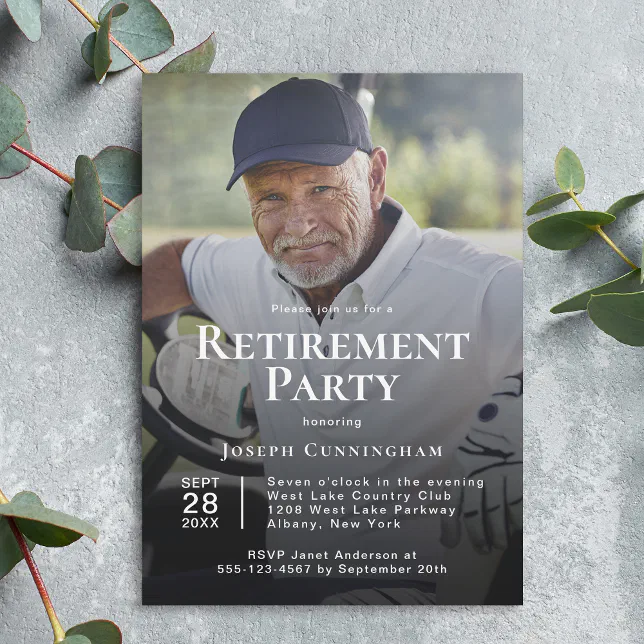 Custom Photo Retirement Party Celebration Invitation | Zazzle