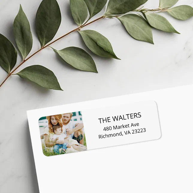 Custom Photo Return Address Labels | Zazzle