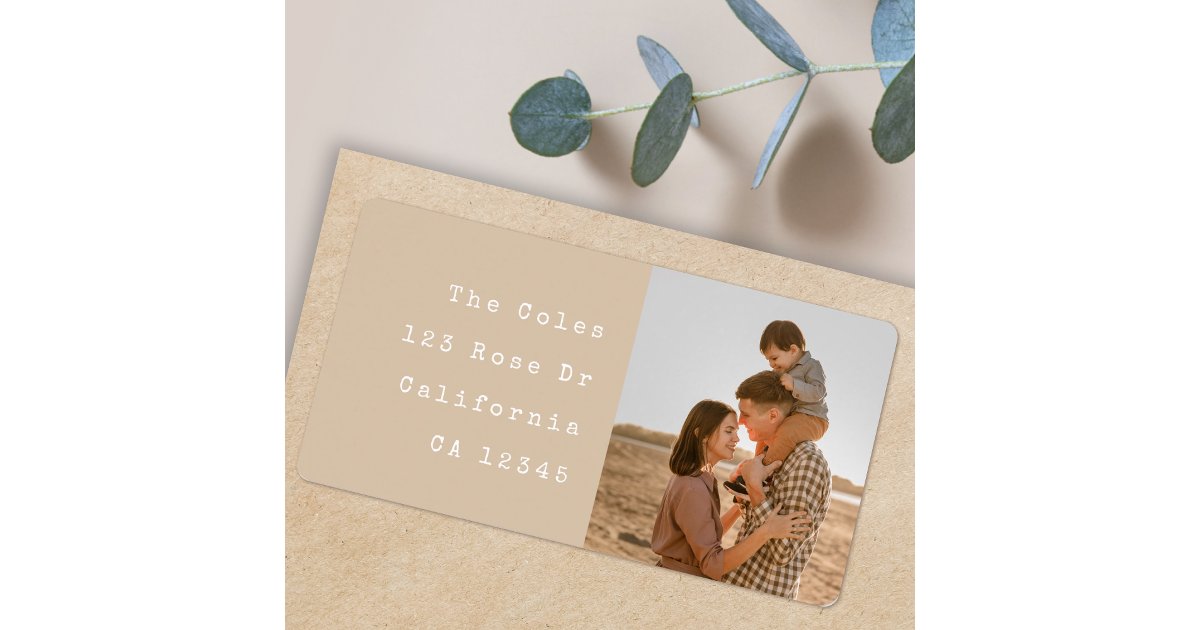 Custom Photo Return Address Labels | Zazzle