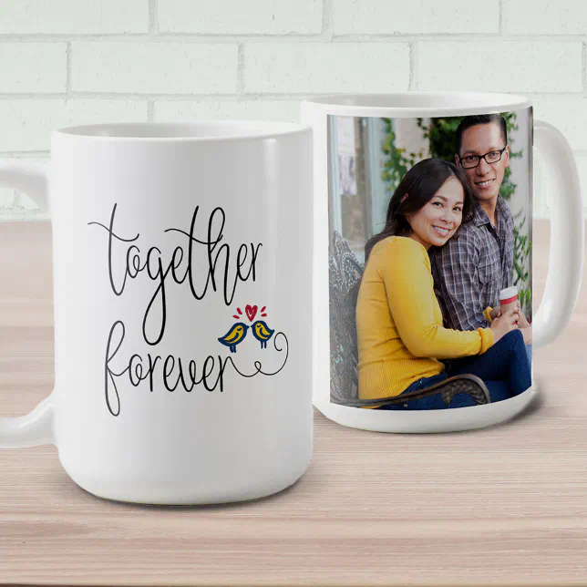 Custom Photo Romantic Love Birds Together Forever Coffee Mug | Zazzle