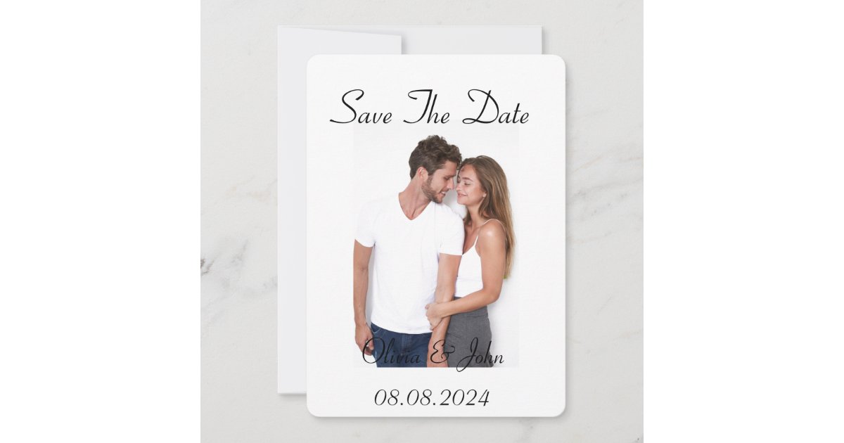CUSTOM PHOTO SAVE THE DATE INVITATION | Zazzle