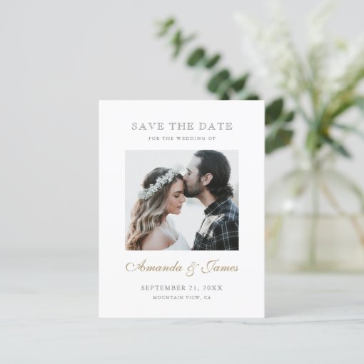 Custom Photo Save the Date Postcard Template | Zazzle