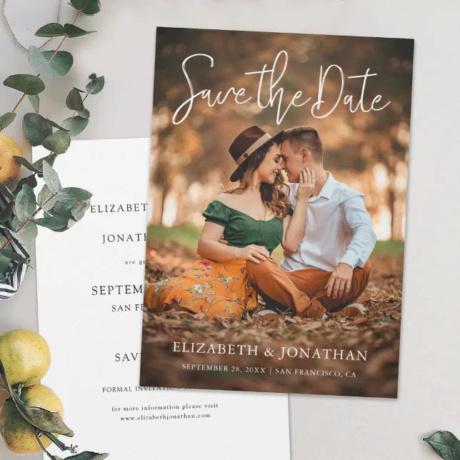 Custom Photo Save the Date Wedding Invite Template | Zazzle