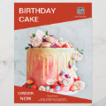 Custom Photo Scan QR Code Menu Cake Bakery Flyer | Zazzle