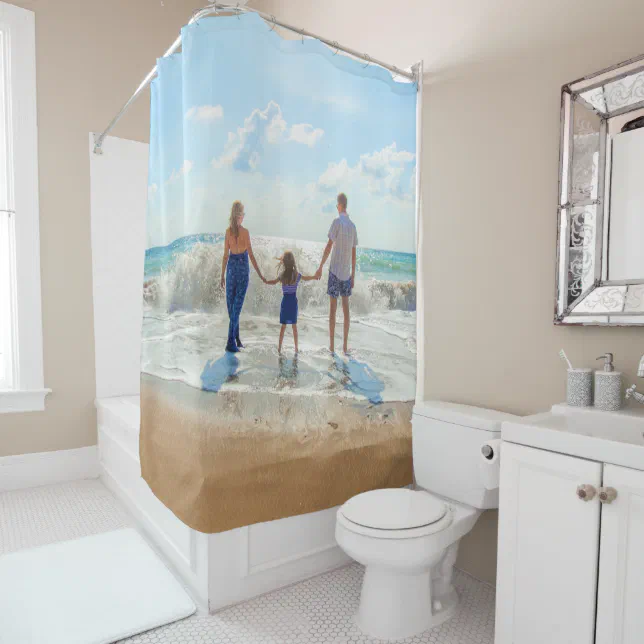 Custom Photo Shower Curtain Your Photos Design | Zazzle