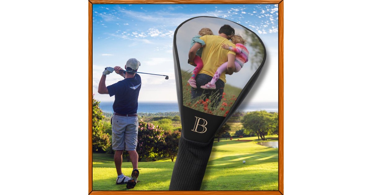 Custom Photo Simple Personalized Monogram * Golf Head Cover | Zazzle