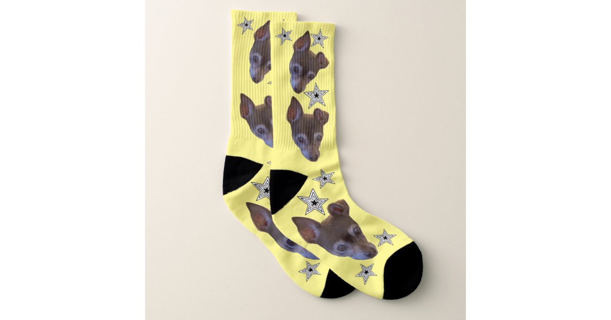 Custom Photo Socks with Stars | Zazzle.com