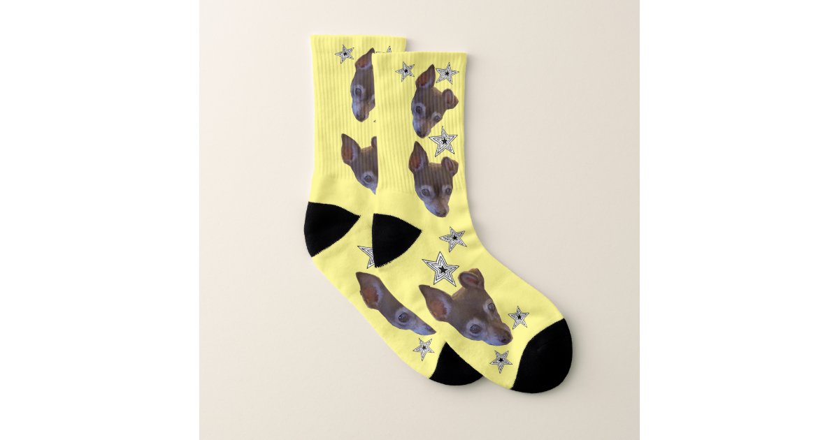 Custom Photo Socks with Stars | Zazzle