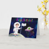 Custom Photo Spaceman Birthday Card | Zazzle