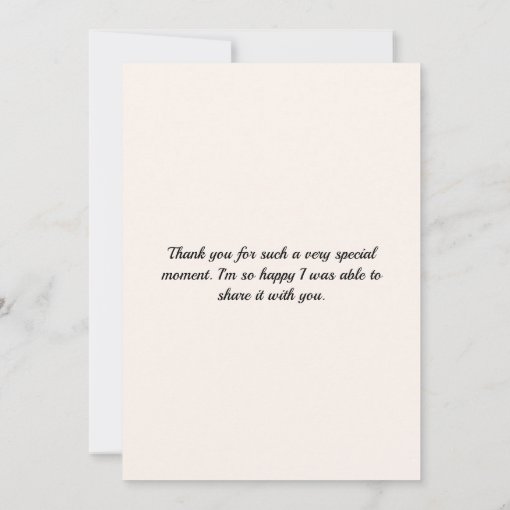 Custom Photo SPECIAL MOMENT Thank You Card | Zazzle