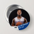 Custom photo sports button / pin basketball player | Zazzle