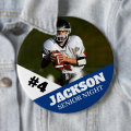 Custom photo sports button / pin football | Zazzle