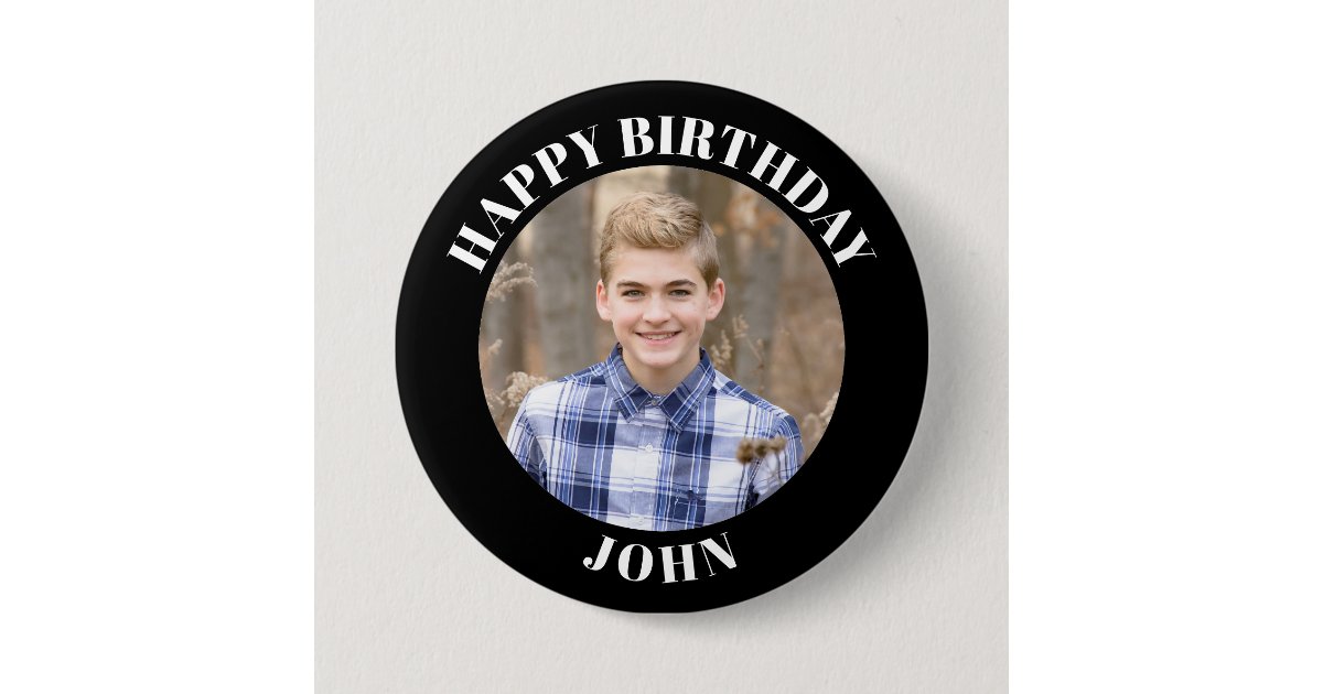 Custom Photo Sports pin / button with team name | Zazzle