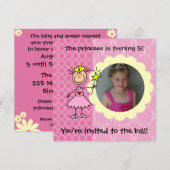 Custom Photo Stick Figure Princess Invitation | Zazzle