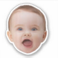 Custom Photo Stickers, Custom Photo Face Sticker | Zazzle