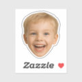 Custom Photo Stickers Personalized Face Sticker | Zazzle