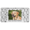 Custom Photo Template Pet Paws Dog Cat License Plate | Zazzle