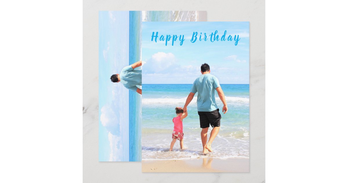 Custom Photo Text Birthday Card Your Photos | Zazzle