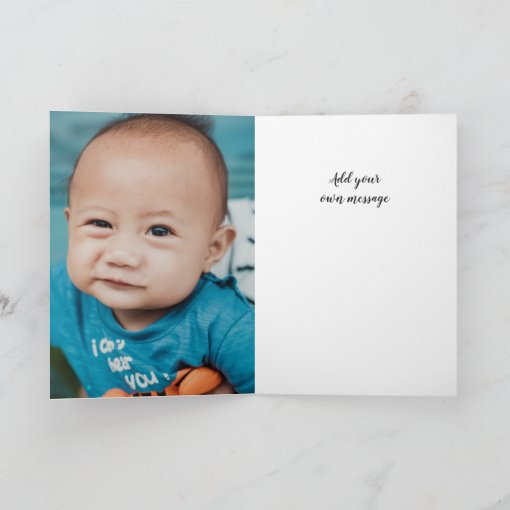 Custom Photo Text Design Your Own Folded Greeting Card | Zazzle