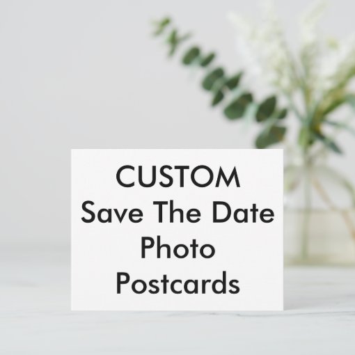 Custom Photo Text Image Save The Date Postcards | Zazzle