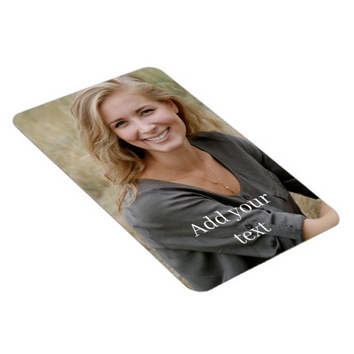 Custom Photo & Text. Magnet | Zazzle
