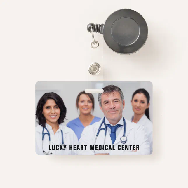 Custom Photo & Text Medical / Hospital badges | Zazzle