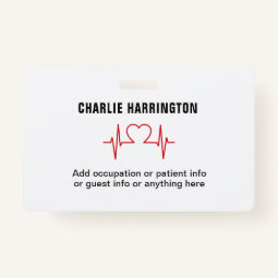 Custom Photo & Text Medical / Hospital badges | Zazzle