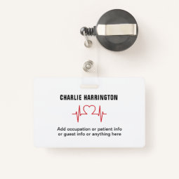 Custom Photo & Text Medical / Hospital badges | Zazzle