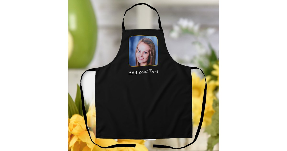 Custom Photo Text Personalized Apron | Zazzle