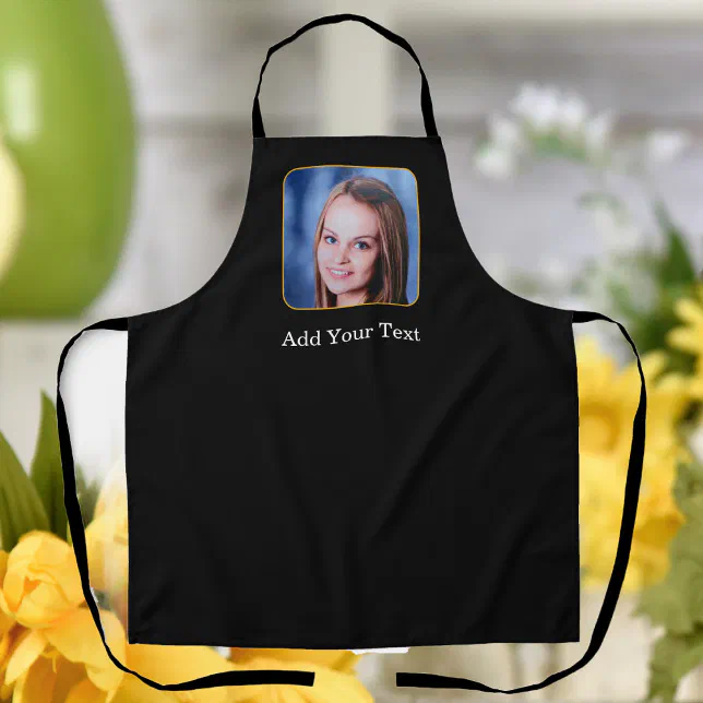 Custom Photo Text Personalized Apron | Zazzle